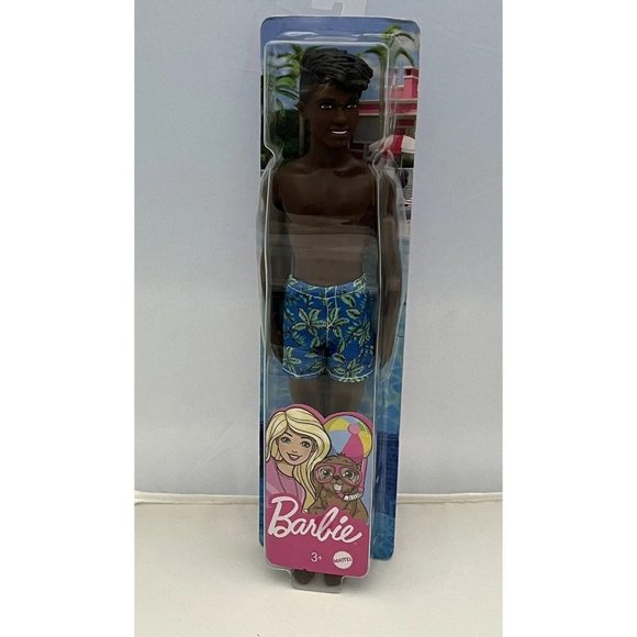 Barbie | Toys | 22 Barbie Mattel African American Beach Ken Doll Blue ...